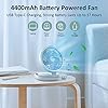 Amazon.com: shinic Ultra Quiet Table Fan, Rechargeable Battery Operated ...