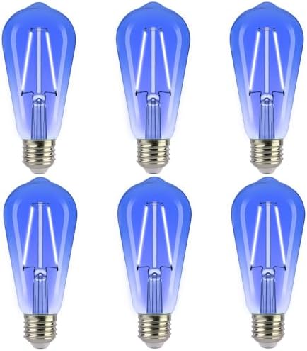 ALAMPEVER ST19/ST58 Blue LED Edison Bulbs, Decorative String Light ...