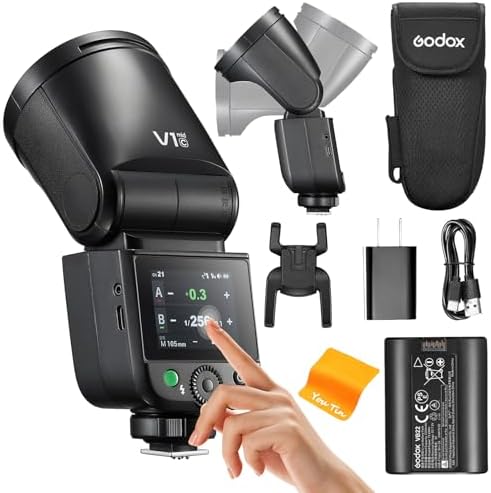 Amazon.co.jp: GODOX V1 Mid Godox Flash (for Canon) - 55Ws 650+ Flashes ...