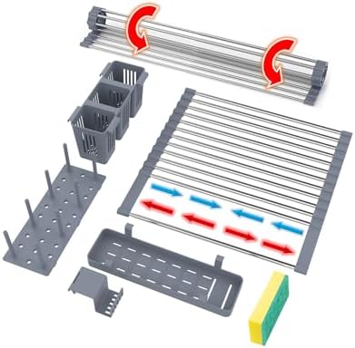 Amazon.com - TOOLF Expandable Dish Drying Rack, Large Capacity Dish ...