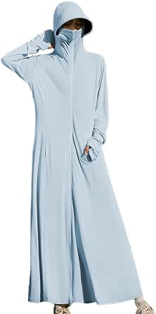 FROMOON Full Body Coverage Sun Protection Clothing Women with 5.12 ...