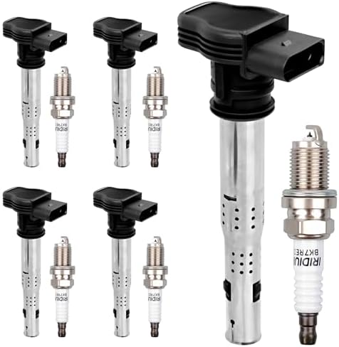 Amazon.com: HQPASFY UF575 Ignition Coils & Iridium Spark Plugs Pack Set of 5 Compatible with ...
