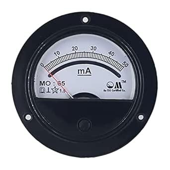 Om Meters MO-65 Round Moving Coil Analog Panel Meter 50mA Milli Ammeter ...