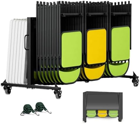 Amazon.com: Flash Furniture Kaden L-Shaped Folding Chair Dolly for ...