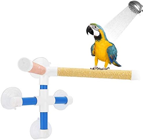 Amazon.com : Portable Birds Shower Perch, Parrots Stand with Suction ...