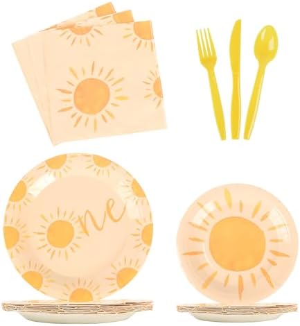Amazon.com: WATINC 170pcs First Trip Around the Sun Boho Party ...