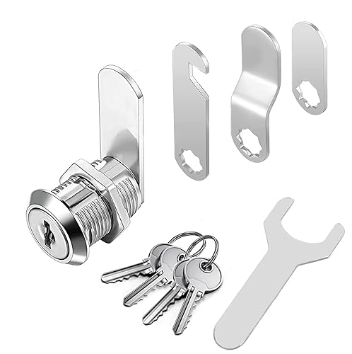 Letterbox lock, 4 keys, drawer cabinet lock, furniture lock, locker ...