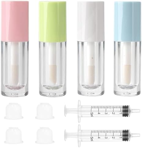 Amazon.com: Qeuly 6ml Empty Lip Gloss Tubes, Clear Mini Lip Gloss Tubes ...