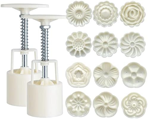 Amazon.com: Vctitil 5Pcs Moon Cake Mold Set,Mid Autumn Festival DIY ...