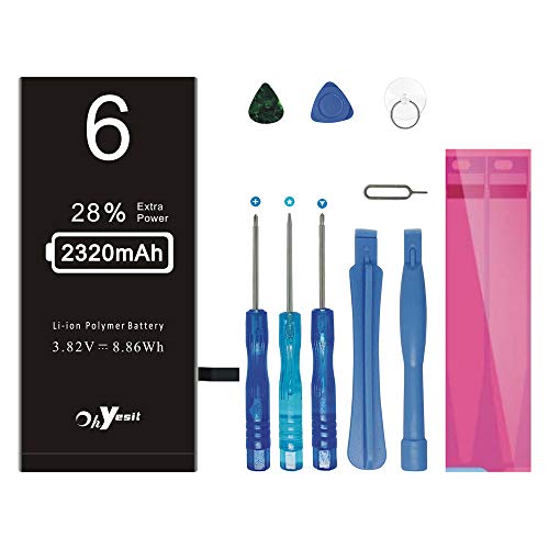 2320mAh Battery Compatible with iPhone 6, High Capacity Lithium ion ...