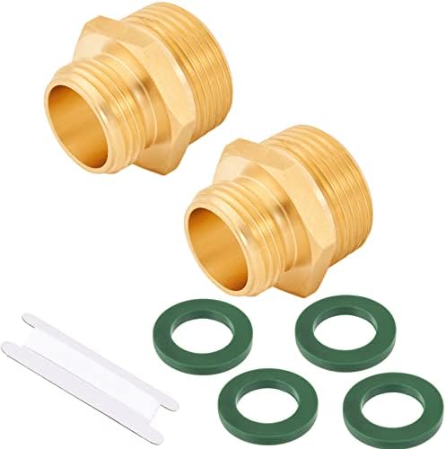 Amazon.com: Brass Garden Hose Adapter, 3/4” GHT Male x 1” NPT Male ...