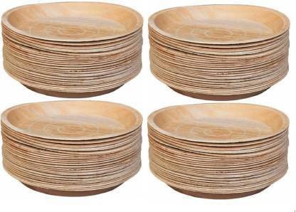 ECO Pure Disposable Wooden Plates Round 12" Areca Palm Leaf Plates ...