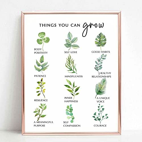 Amazon.com: Self Growth Print Mental Health Wall Decor Mindfulness Art ...