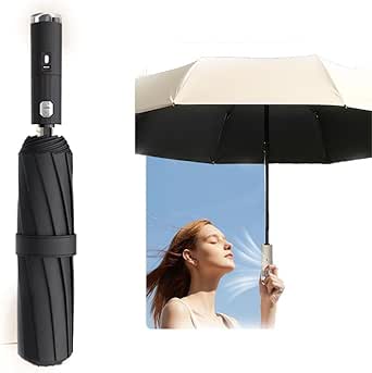 Amazon.co.jp: 2023 New Fan Folding Umbrella, Outdoor Parasol (Handle ...