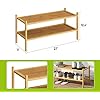 Amazon.com: BMOSU 2-Tier Bamboo Shoe Rack Premium Stackable Shoe Shelf ...
