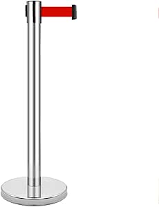 Retractable Belt Barrier,35''Tall Stanchions Crowd Control Stanchion ...