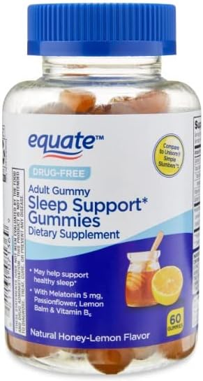 Amazon.com: Equate Adult Sleep Support Gummies 60CT (Honey Lemon ...