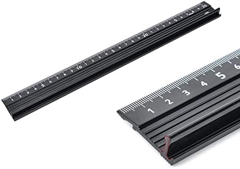 Amazon.com: 30cm Raised Grip Aluminium Ruler Cutting Ruler Metal Craft ...