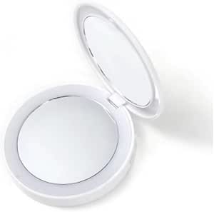 Amazon.com: Portable Pocket Mirror, LED Lighted Travel Makeup Mirror ...
