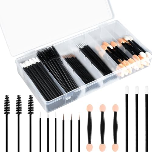 Amazon.com: 200 Pieces Disposable Makeup Tools, IEMIEBSHA Eyeshadow ...