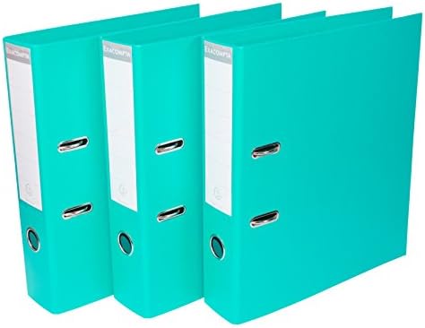 [Pack of 3] Lilac/Teal/Fuchsia A4 Lever Arch Files 70mm Paper Storage ...