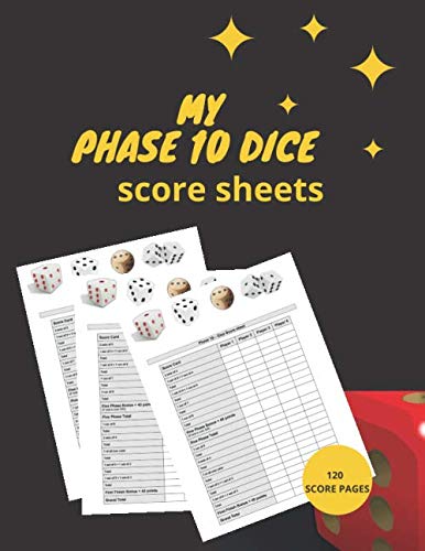My Phase 10 Dice Score Sheets: My Phase 10 Dice Score Keeper | My ...