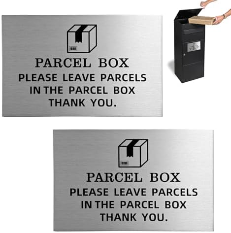 Parcel Box Sign, Packages and Deliveries Here Signs 15 x 10 cm Aluminum ...