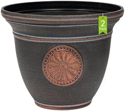 Amazon.com : ZMTECH Plant Pot, 16 inch Plastic Planter with Drainage ...
