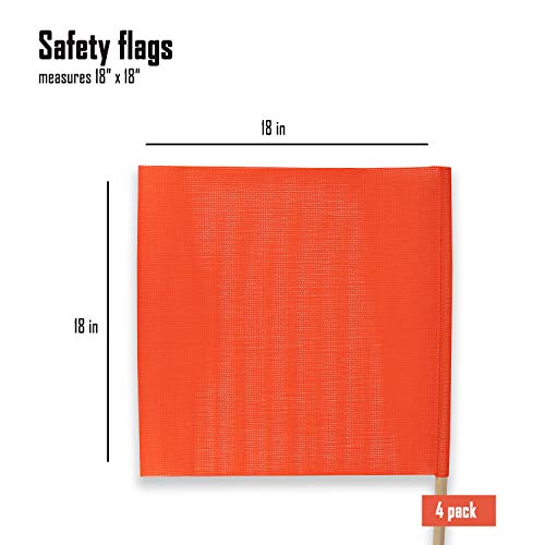 Snapklik.com : Bright Orange Safety Wide Load Flag Traffic Warning ...