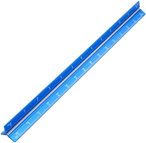 Amazon.com : Kyuionty Engineer Scale Ruler 12 Inch, Solid Aluminum ...