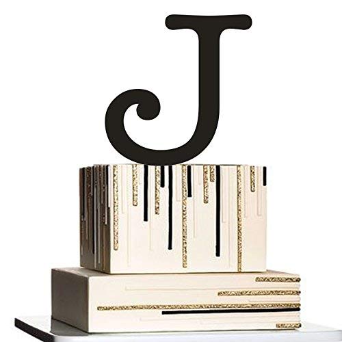 Amazon.com: Personalized Monogram Initial Wedding Cake Toppers -Letter ...
