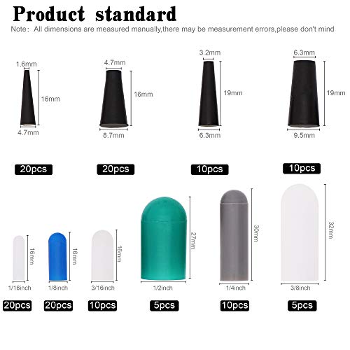 Snapklik.com : 130pcs High Temp Silicone Rubber End Cap And Tapered ...