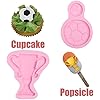 Amazon.com: Soccer Shoes Soap Silicone Molds 3 Pcs, Football Fondant ...