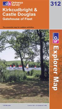 Kirkcudbright & Castle Douglas Gatehouse of Fleet OS Explorer Map 312 ...