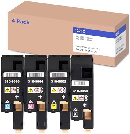 Amazon.com: 1320C 310-9058 310-9060 310-9062 310-9064 Toner Cartridge ...