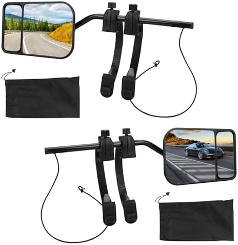 Convex Caravan Towing Mirrors, Caravan Mirrors for Cars Universal Wing ...