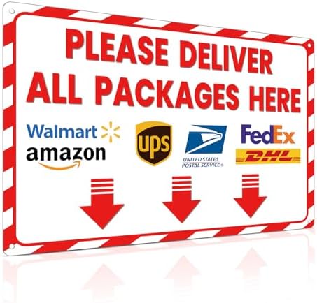 Amazon.com: ALKB Delivery Sign for Packages Please Deliver All Packages ...