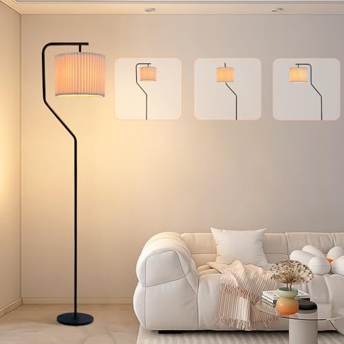 JuGuo 72" Floor Lamp,9W LED Edison Bulbs Included，Standing Lamp with ...