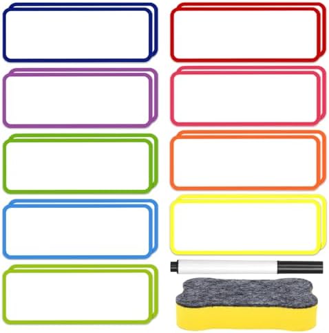 Magnetic Dry Erase Labels, 54 Pcs Reusable Magnetic Labels, Magnetic ...