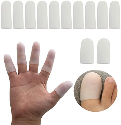Amazon.com: 14 Pcs Silicone Finger Protectors, Gel Finger Cots Finger ...