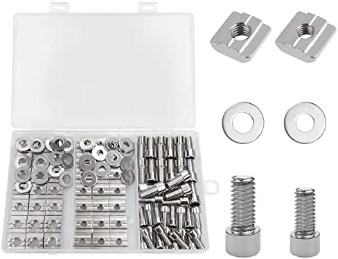 120stk T-Nuten-Gleitmuttern-Set Karbonstahl, Hammerbefestigungsmutter ...