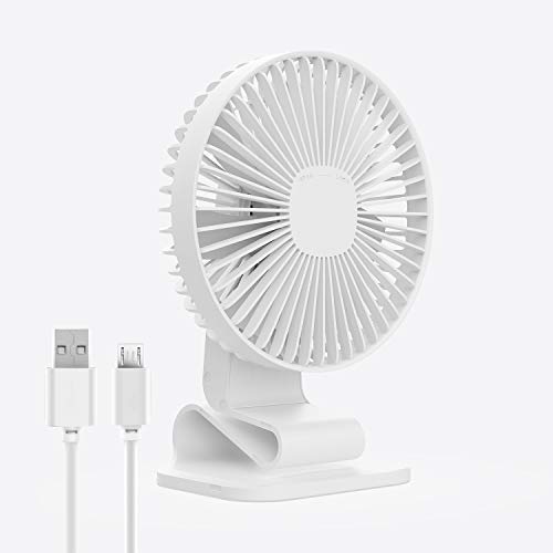 USB Desk Fan Clip on Fan Personal Fan with USB Plug 3 Speeds Strong ...