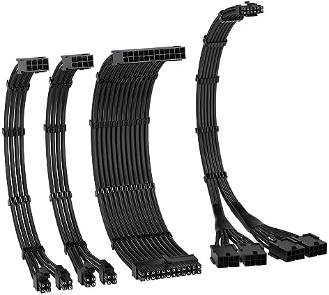 Amazon.com: EZDIY-FAB PSU Extension Cable Sleeved Custom Mod PC Power ...