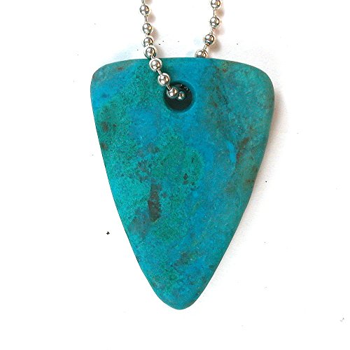 Amazon.com: DVH Parrot Wing Jasper Chrysocolla Bead Dangle 37x27x4mm ...