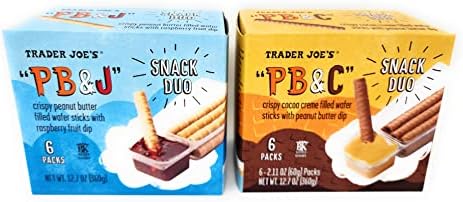 Amazon.com: Trader Joes Bundle of 2 - PB&J Crispy Peanut Butter Filled ...