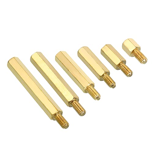 PATIKIL M3 Standoff Screws 60 Pack Brass Hex PCB Standoffs for ...