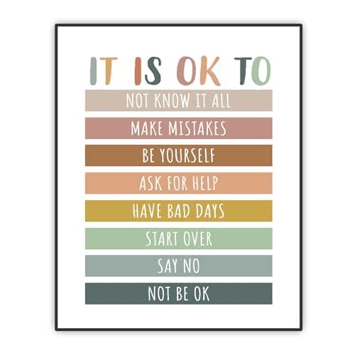 Amazon.com: It Is Okay To Be Yourself, Boho Classroom Wall Decor ...