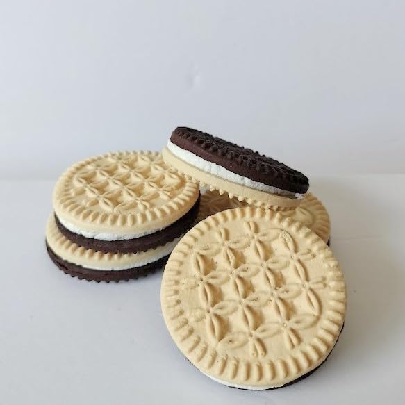 Amazon.com: Fake Cookies Set Five Handmade Faux Chocolate Vanilla Cream ...