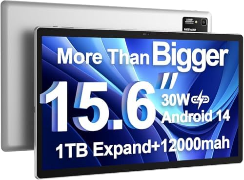 MESWAO 15,6 Zoll Tablet, MES-B3 Pro Großes Tablets mit 30W ...