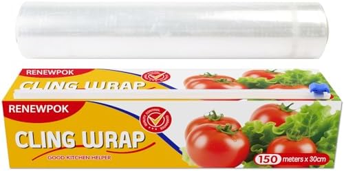 Amazon.com: Plastic Food Wrap- 485 SQ. FT. Kitchen Cling Wrap Includes ...